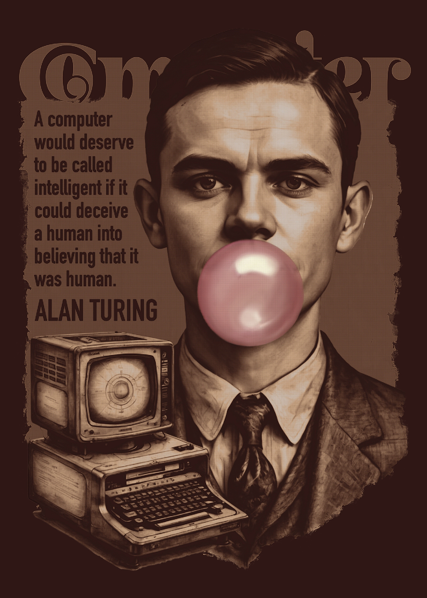 'Alan Turing' Poster, picture, metal print, paint by Alternative Poster ...