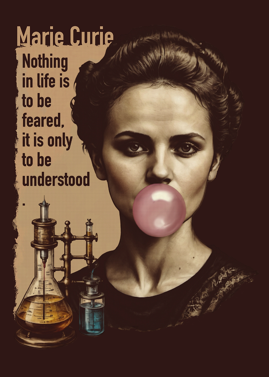 'Marie Curie' Poster, picture, metal print, paint by Alternative Poster ...