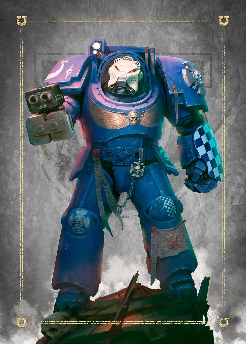 'Ultramarine Terminator' Poster, picture, metal print, paint by ...