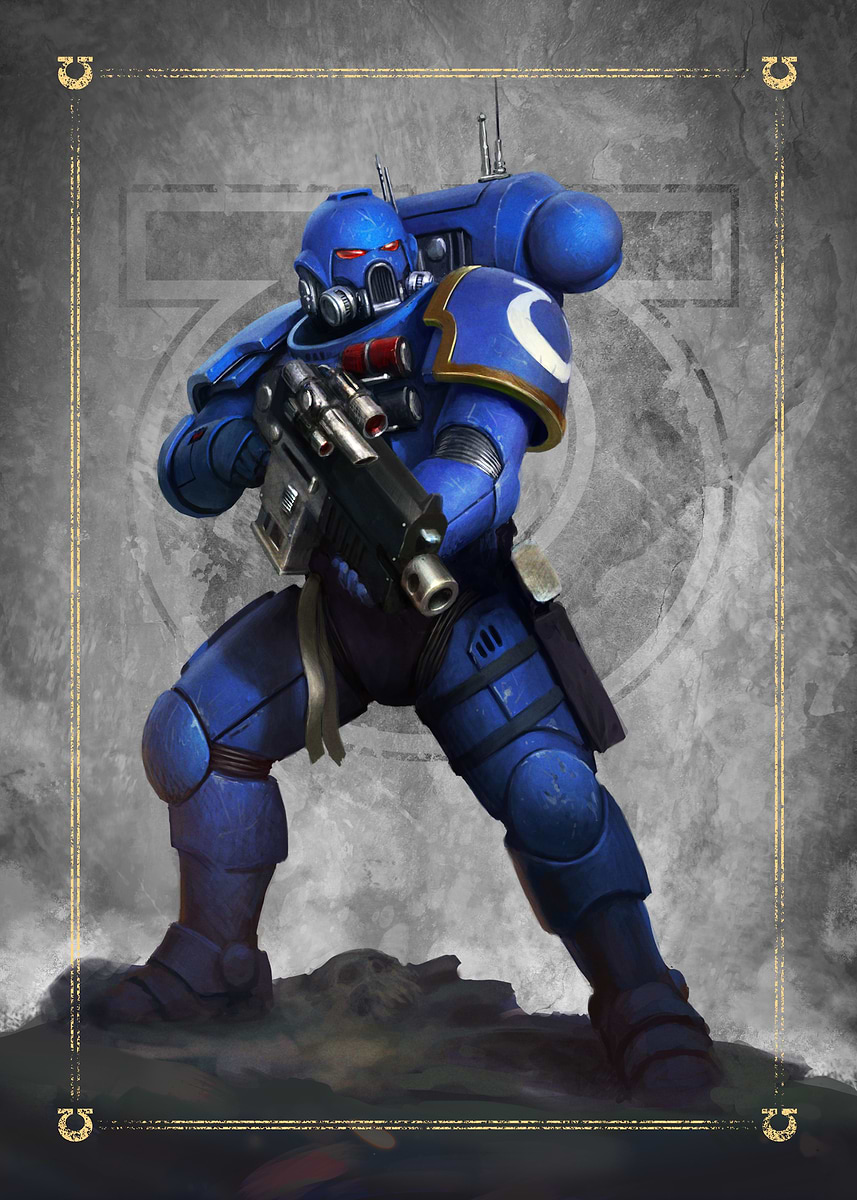 'Ultramarines Infiltrator' Poster, picture, metal print, paint by ...