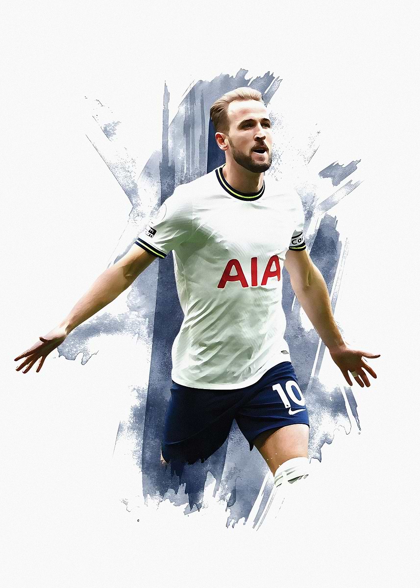 'Harry Kane England' Poster, picture, metal print, paint by Carlos ...