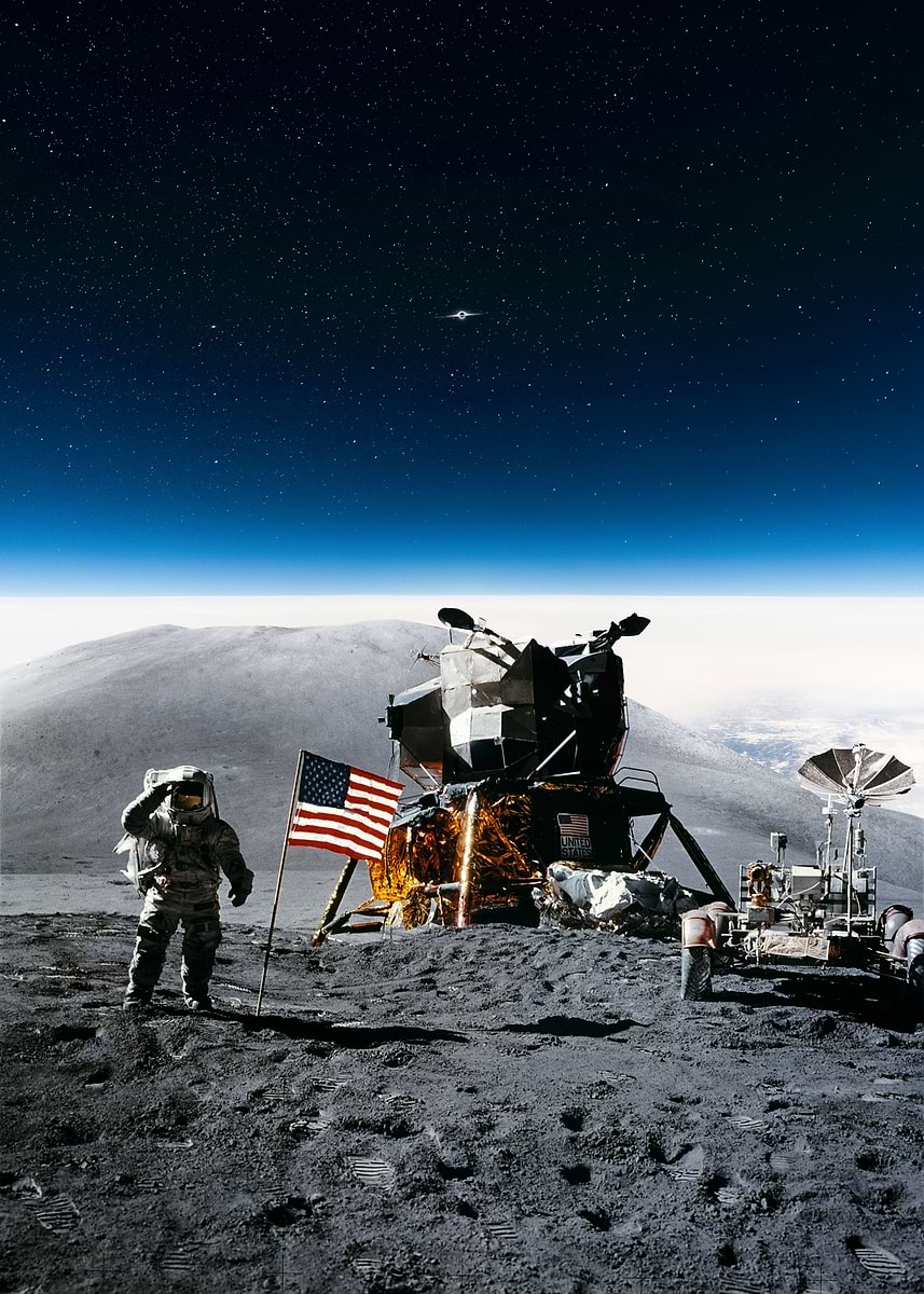 'The Moon Landing' Poster, picture, metal print, paint by Iamtripsy ...