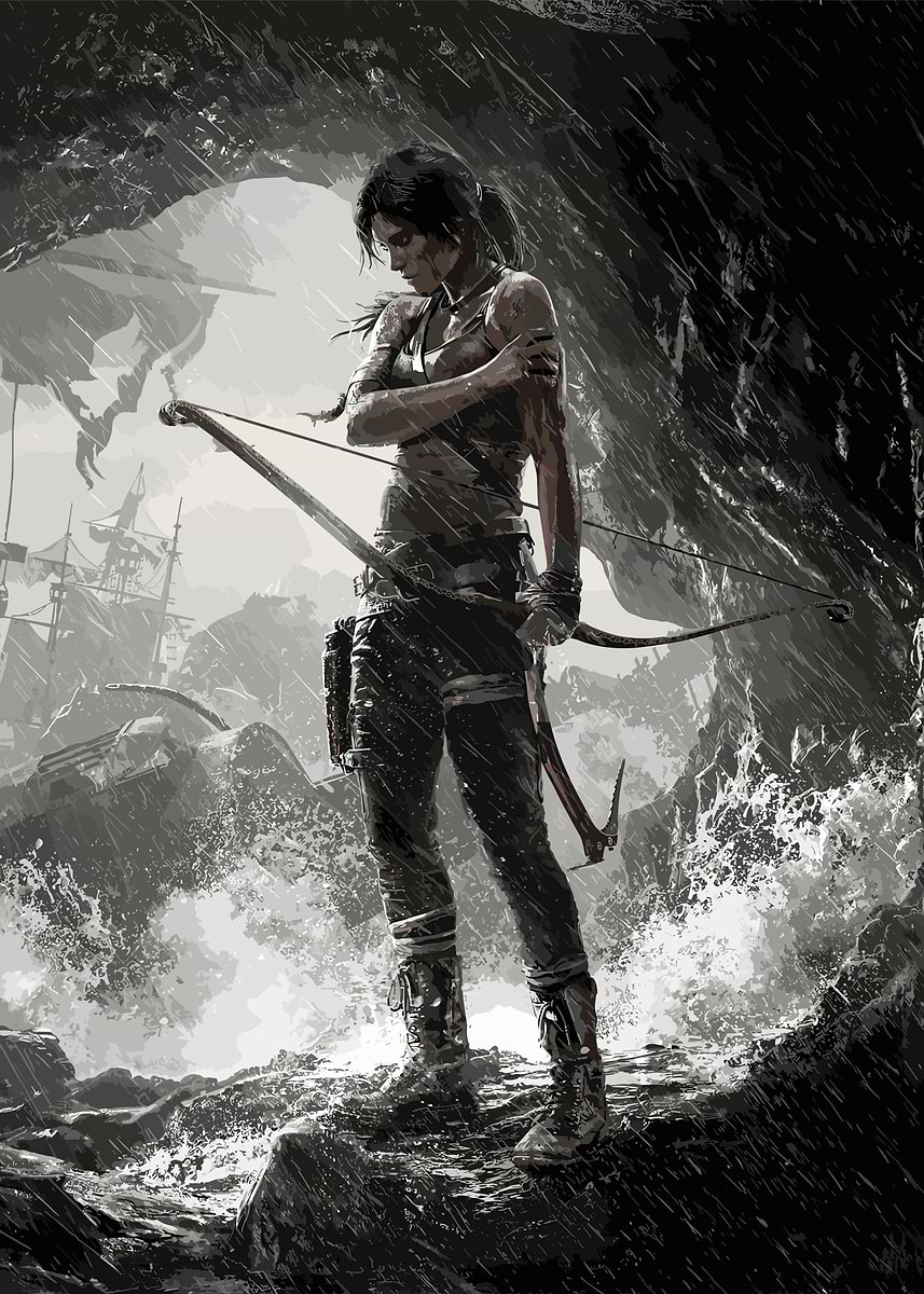 'Tomb raider' Poster, picture, metal print, paint by Brave | Displate