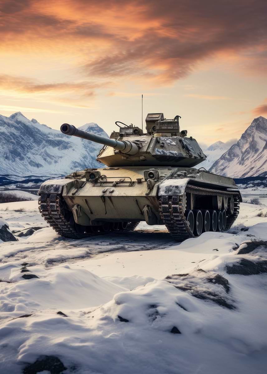 'tiger panzer in snow' Poster, picture, metal print, paint by Adel S ...