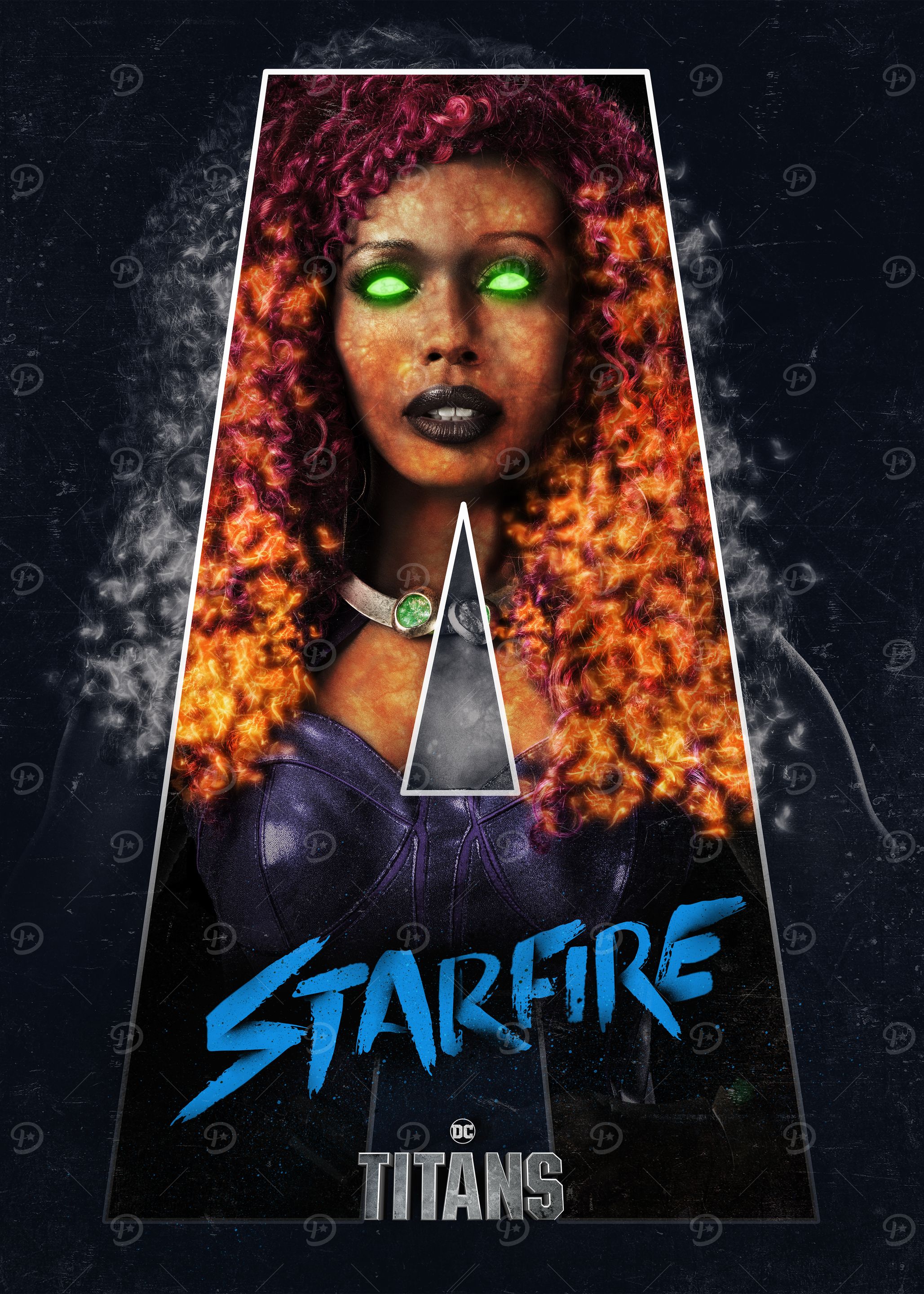 'Starfire' Poster, picture, metal print, paint by DC Comics | Displate