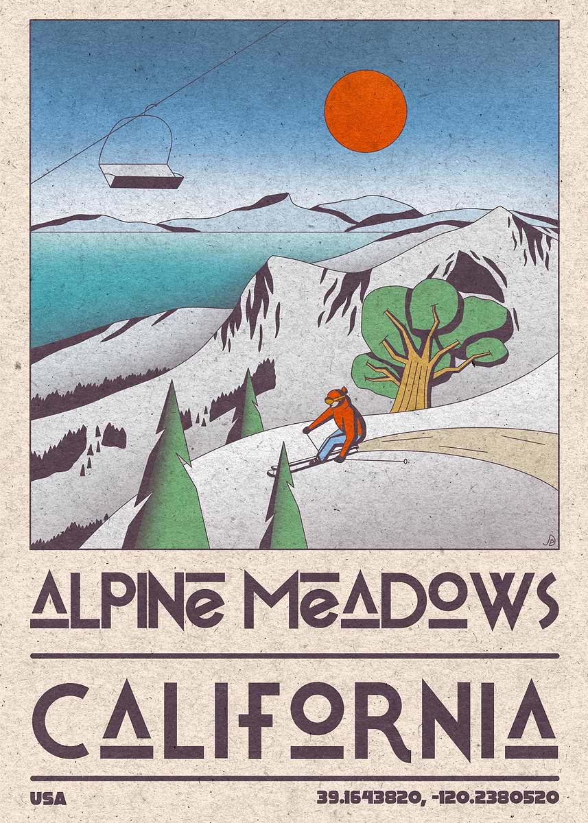 'Alpine Meadows California' Poster, picture, metal print, paint by Jake ...