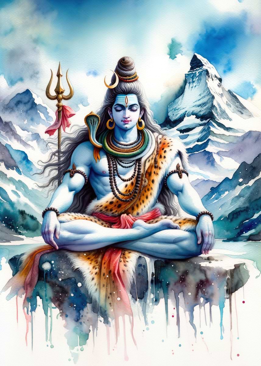 'Lord Shiva' Poster, picture, metal print, paint by Michael Mattler ...