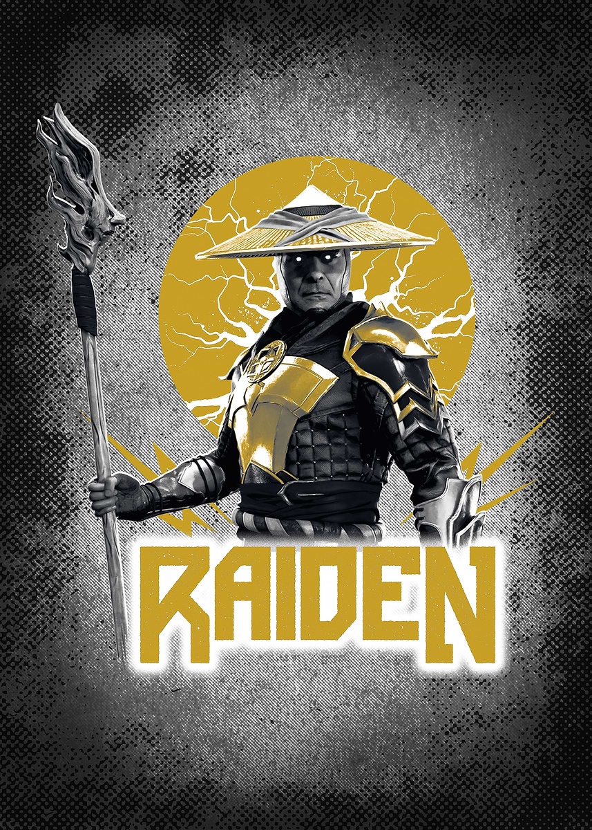 'Raiden' Poster, picture, metal print, paint by Mortal Kombat | Displate