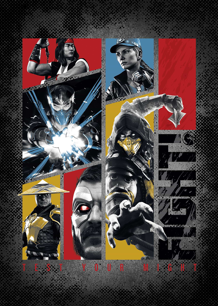 'Test your Might' Poster, picture, metal print, paint by Mortal Kombat ...