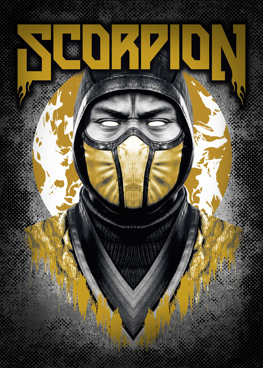 'Scorpion Klassic' Poster, picture, metal print, paint by Mortal Kombat ...