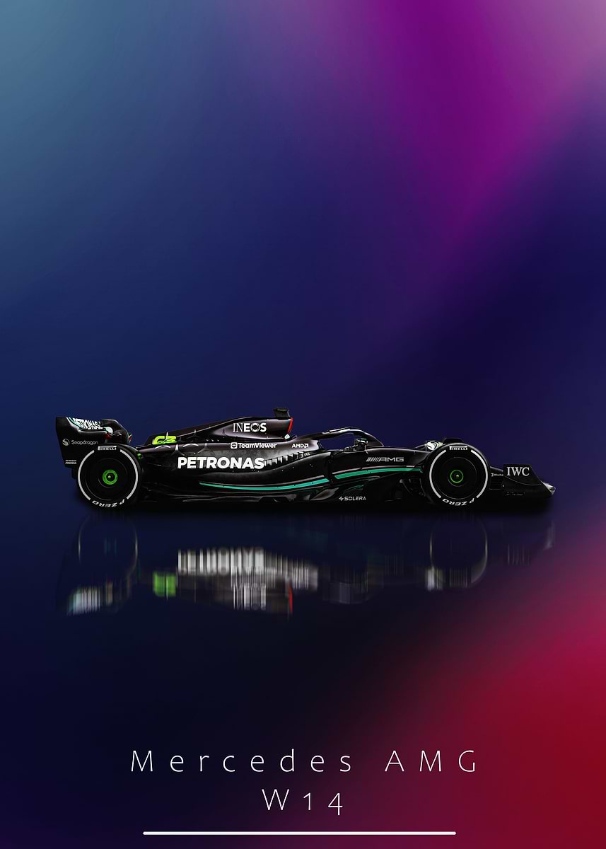 'Mercedes AMG W14 F1 Car' Poster, picture, metal print, paint by Vineet ...