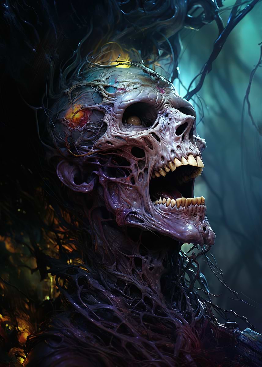 'Nightmare' Poster, picture, metal print, paint by GLITCHED ART | Displate