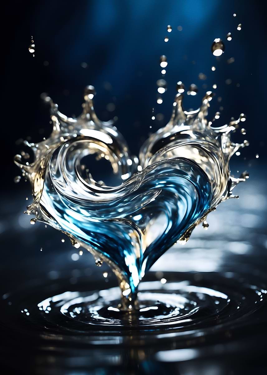 'Water Love' Poster, picture, metal print, paint by Dream Reality ...