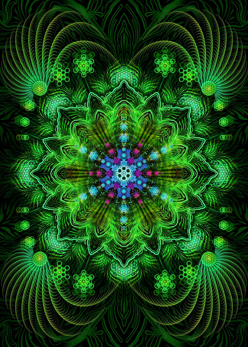 'METAPHYSICAL JUNGLE' Poster, picture, metal print, paint by Yantrart ...