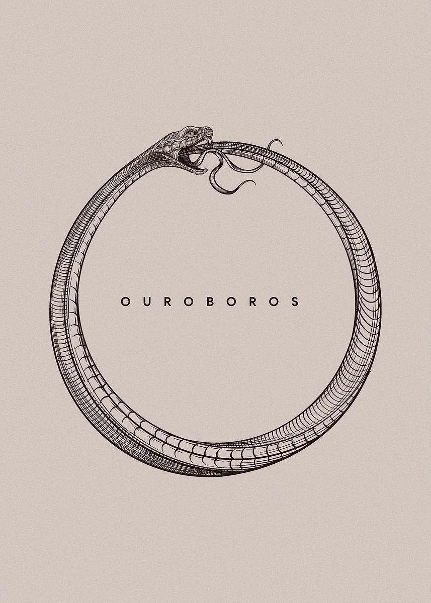 'Ouroboros' Poster, picture, metal print, paint by pxlsm studio | Displate