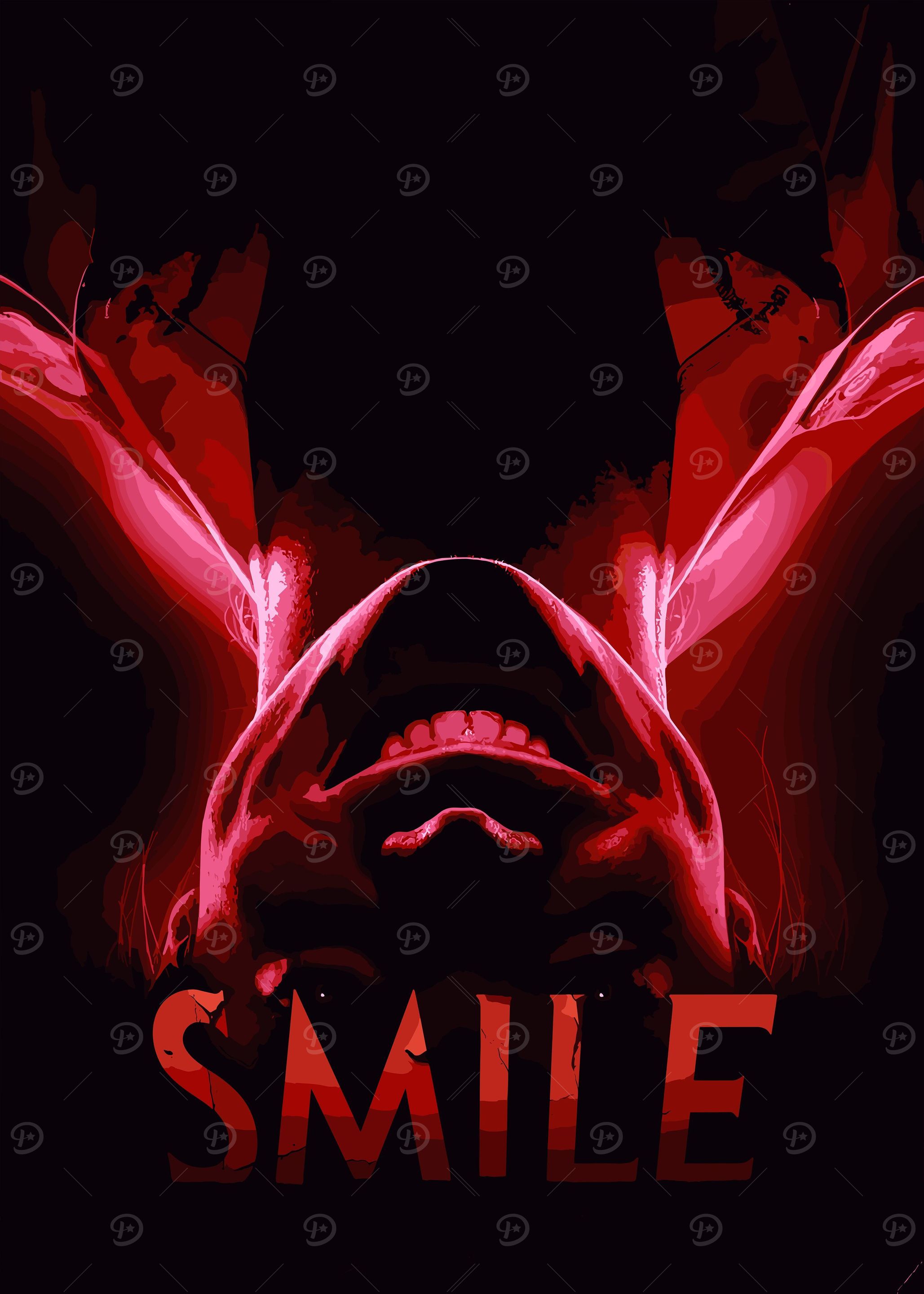'Smile' Poster, picture, metal print, paint by Dickie77 | Displate