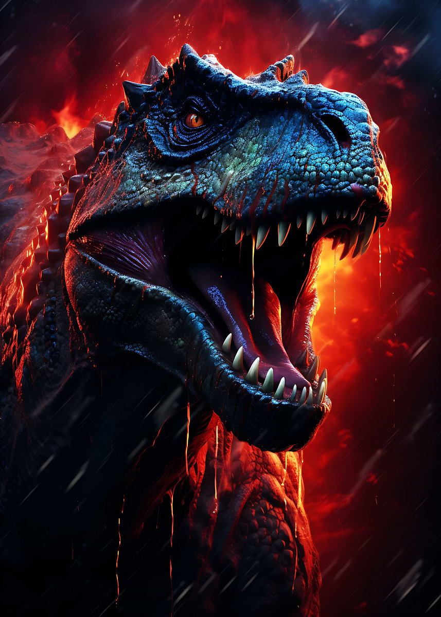 'Epic Dinosaur T Rex' Poster, picture, metal print, paint by Dennex ...