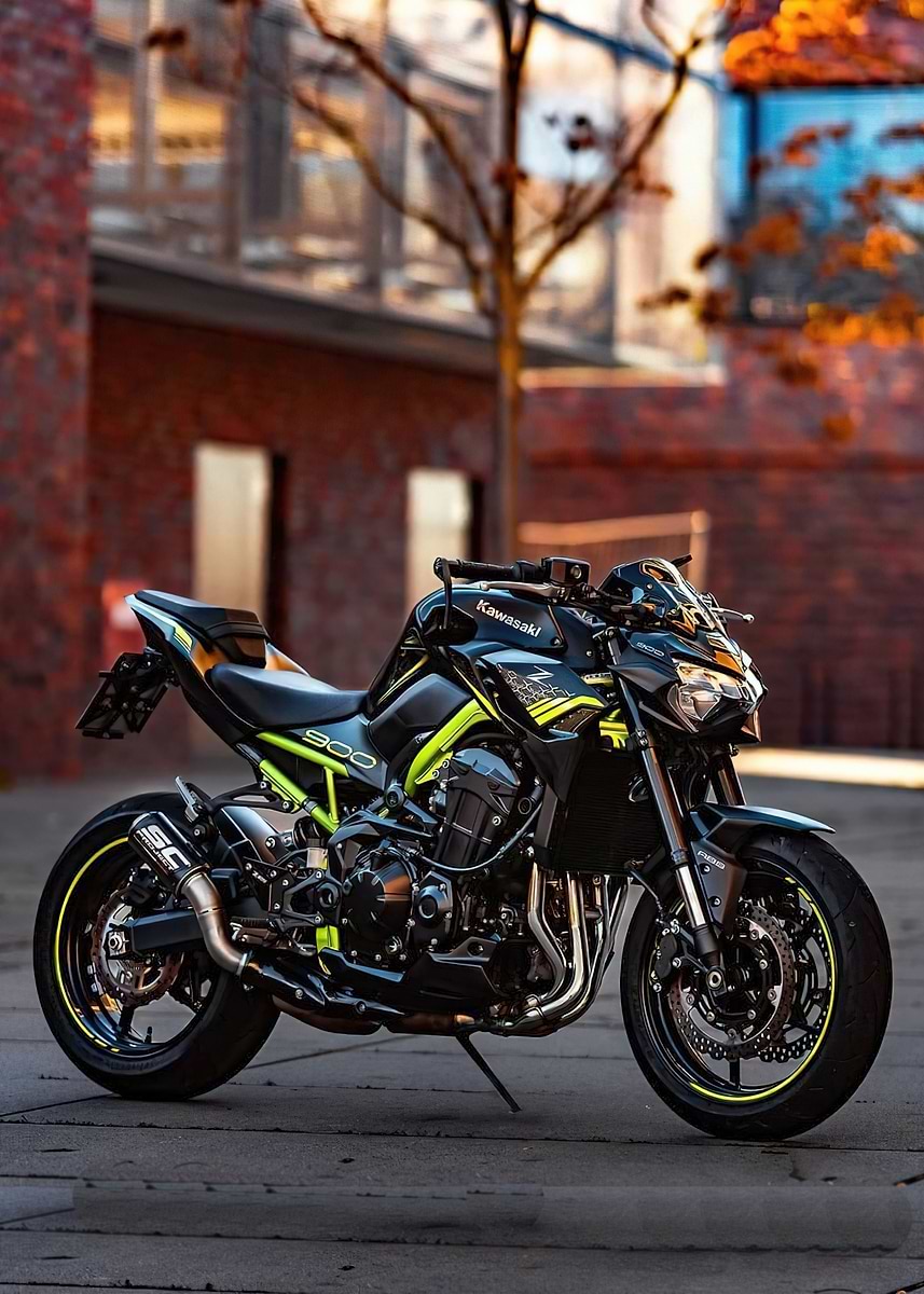 'Kawasaki Z900' Poster, picture, metal print, paint by SoBo | Displate