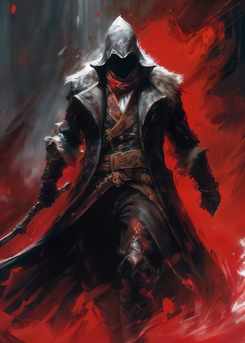 'Dark warrior of assassins' Poster, picture, metal print, paint by ...