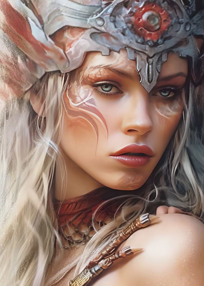 'Amazon woman' Poster, picture, metal print, paint by Graphics GC ...