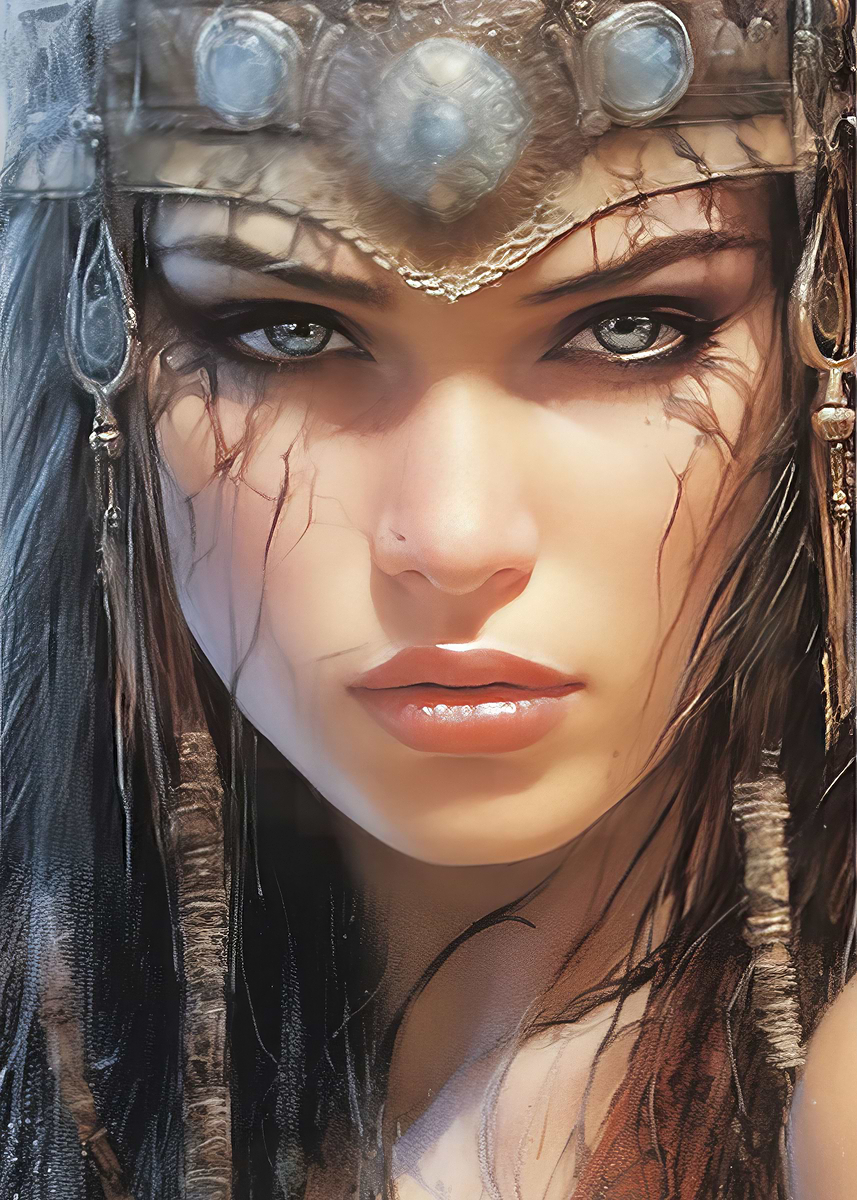 'Amazon woman' Poster, picture, metal print, paint by Graphics GC ...