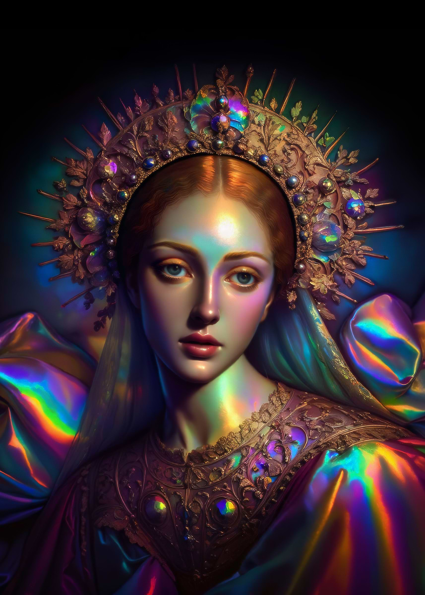 'Opalescent Highness' Poster, picture, metal print, paint by ...