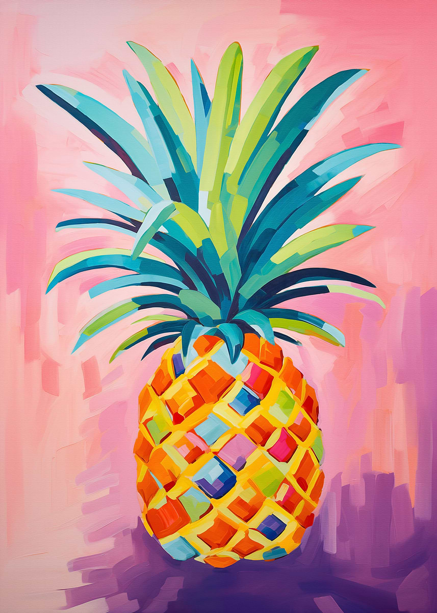 'Pineapple Tropical Bliss' Poster, picture, metal print, paint by Steel ...