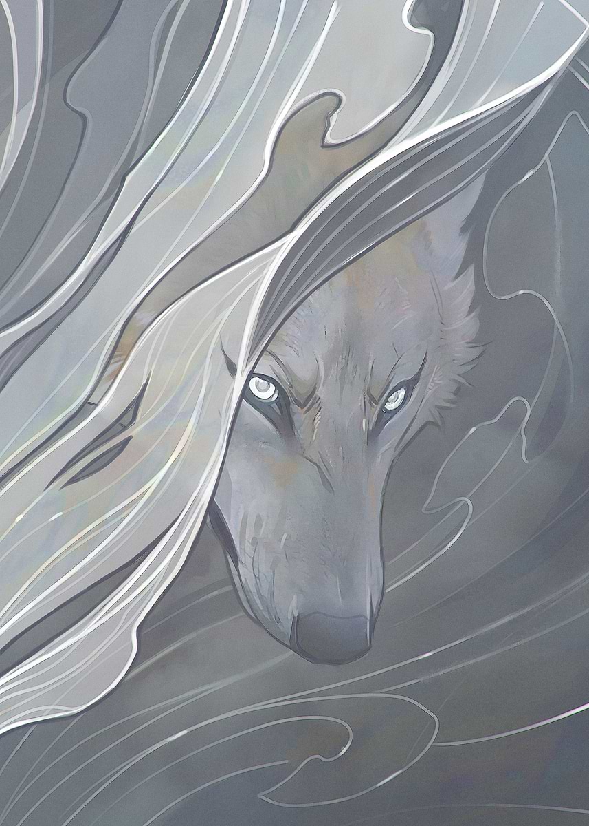 'Smoke wolf' Poster, picture, metal print, paint by Anna Podedworna ...