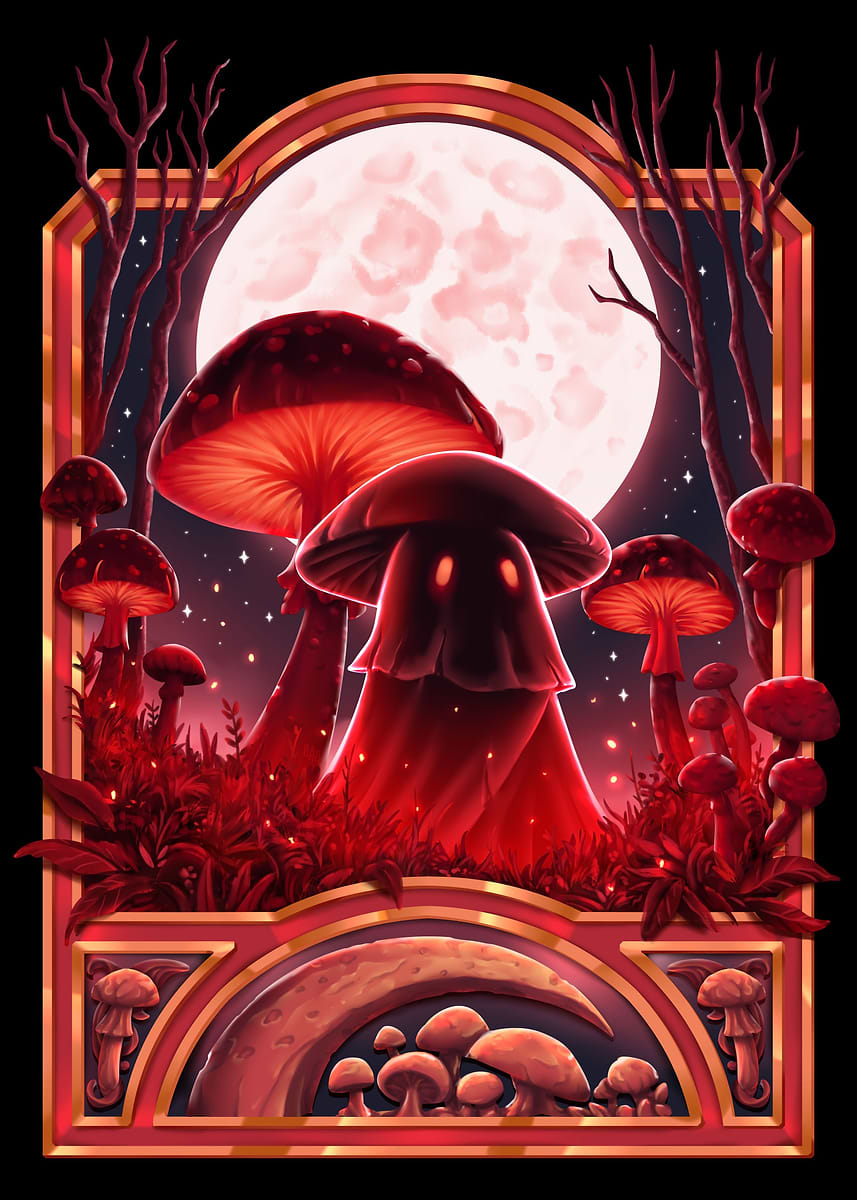 'Phantom Fungi Frenzy' Poster, picture, metal print, paint by Basumo ...