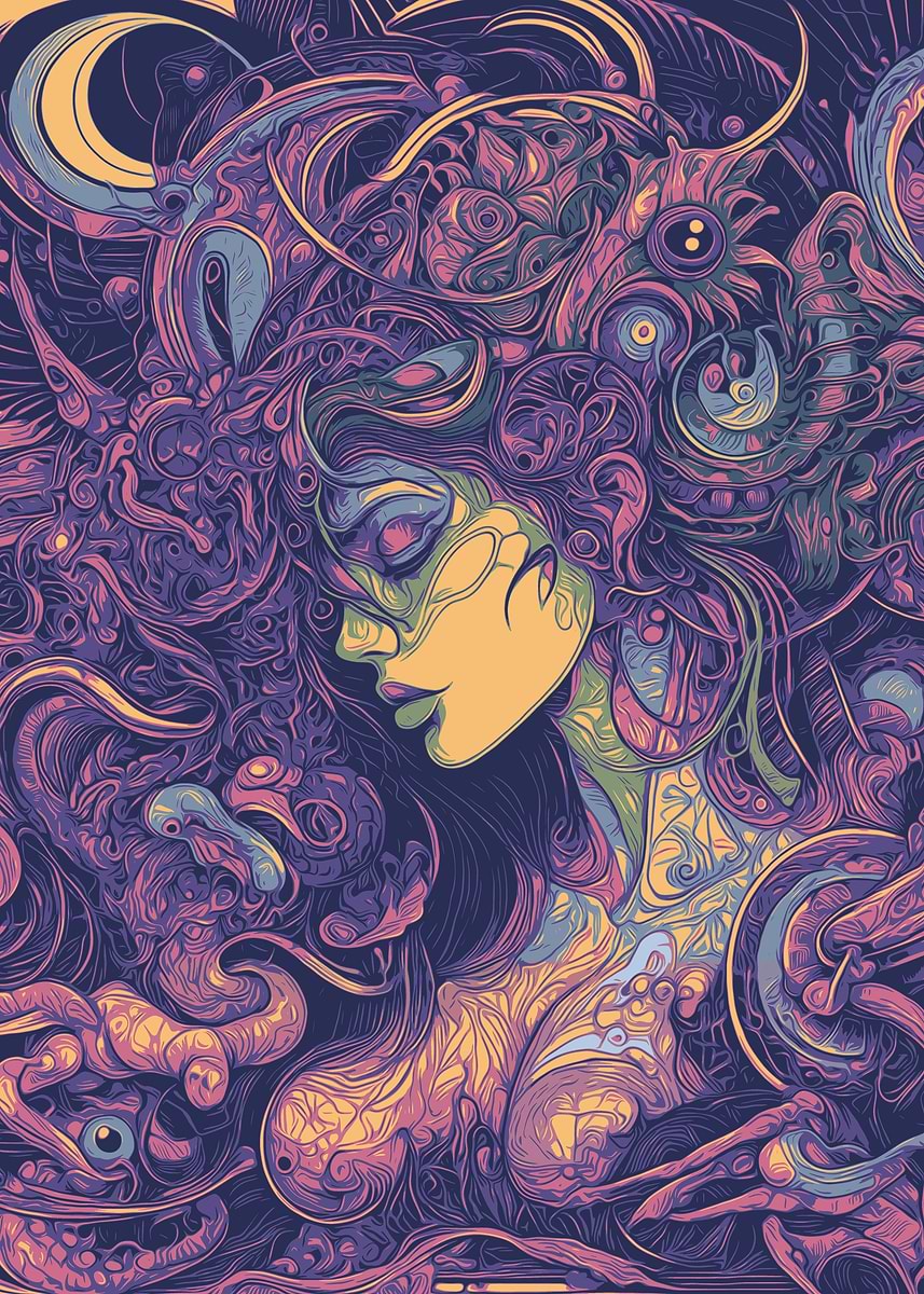 'Feelings' Poster, picture, metal print, paint by Kamelyon | Displate