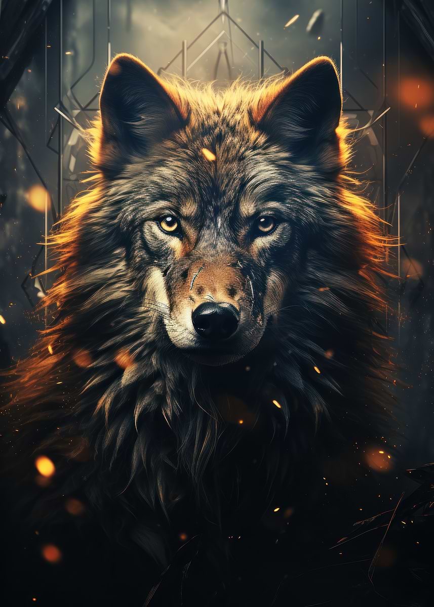 'Angry wolf' Poster, picture, metal print, paint by Byrdyak | Displate