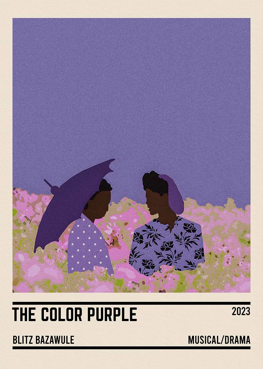 'The Color Purple Minimal' Poster, picture, metal print, paint by ...