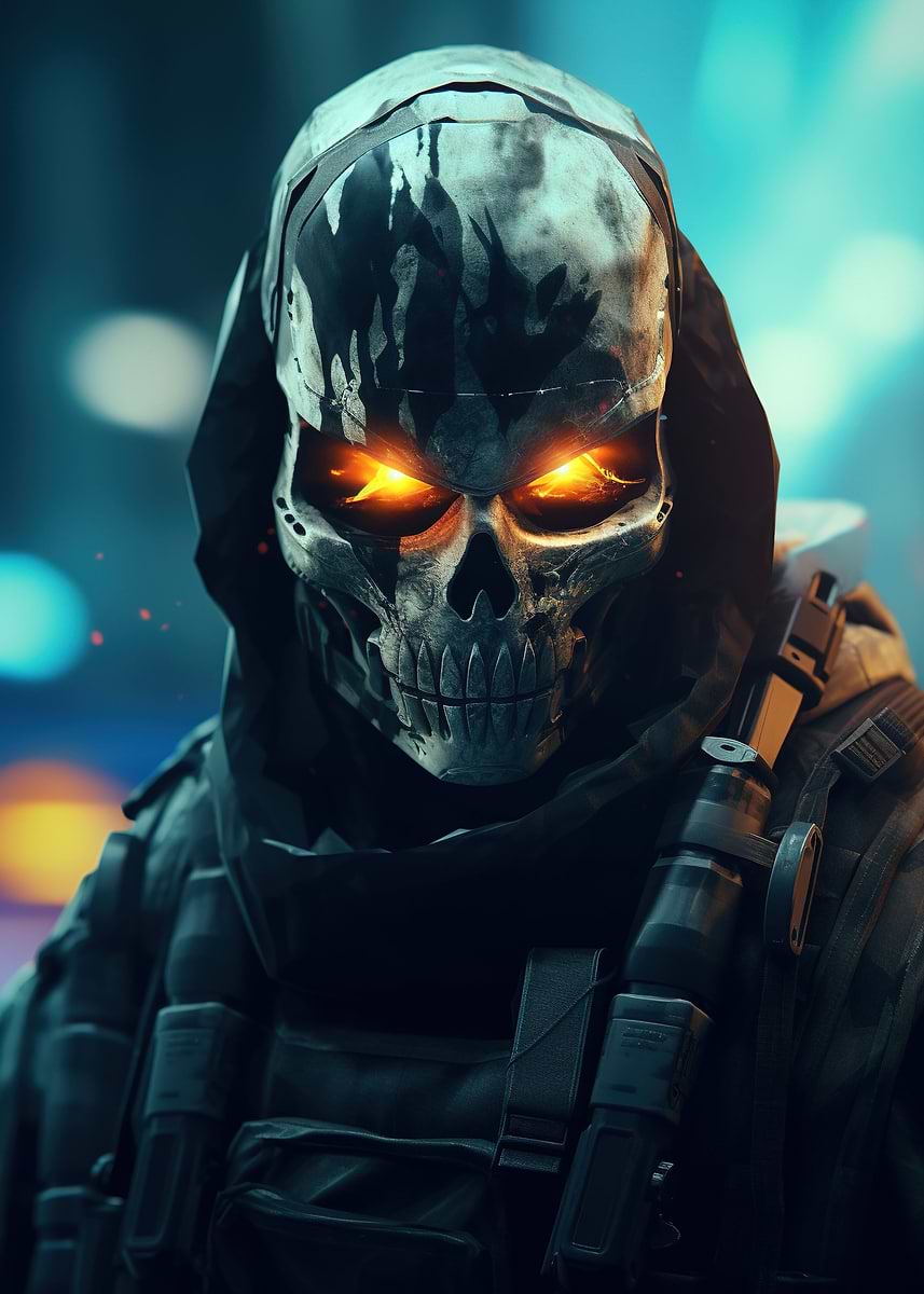 'Futuristic Ghost Soldier' Poster, picture, metal print, paint by ...