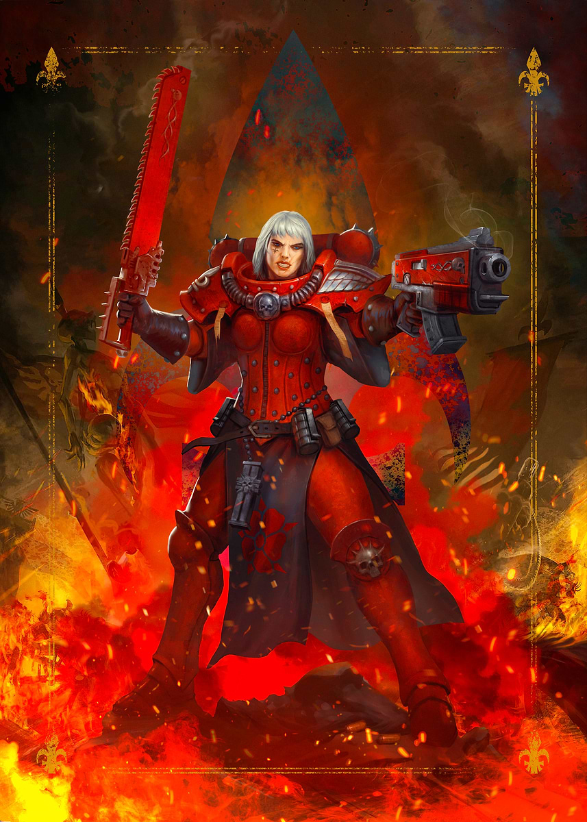 'Bloody Rose Battle Sister' Poster, picture, metal print, paint by ...