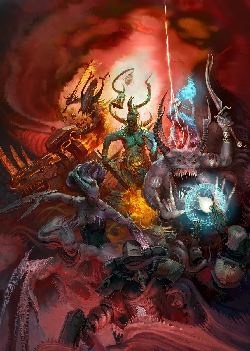 'Chaos Daemons' Poster, picture, metal print, paint by Warhammer | Displate