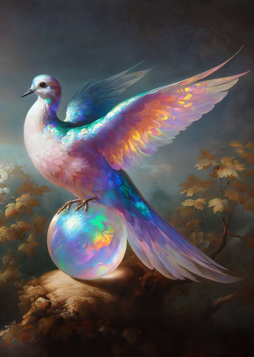 'Opal Bird' Poster, picture, metal print, paint by uglypinkmachine ...