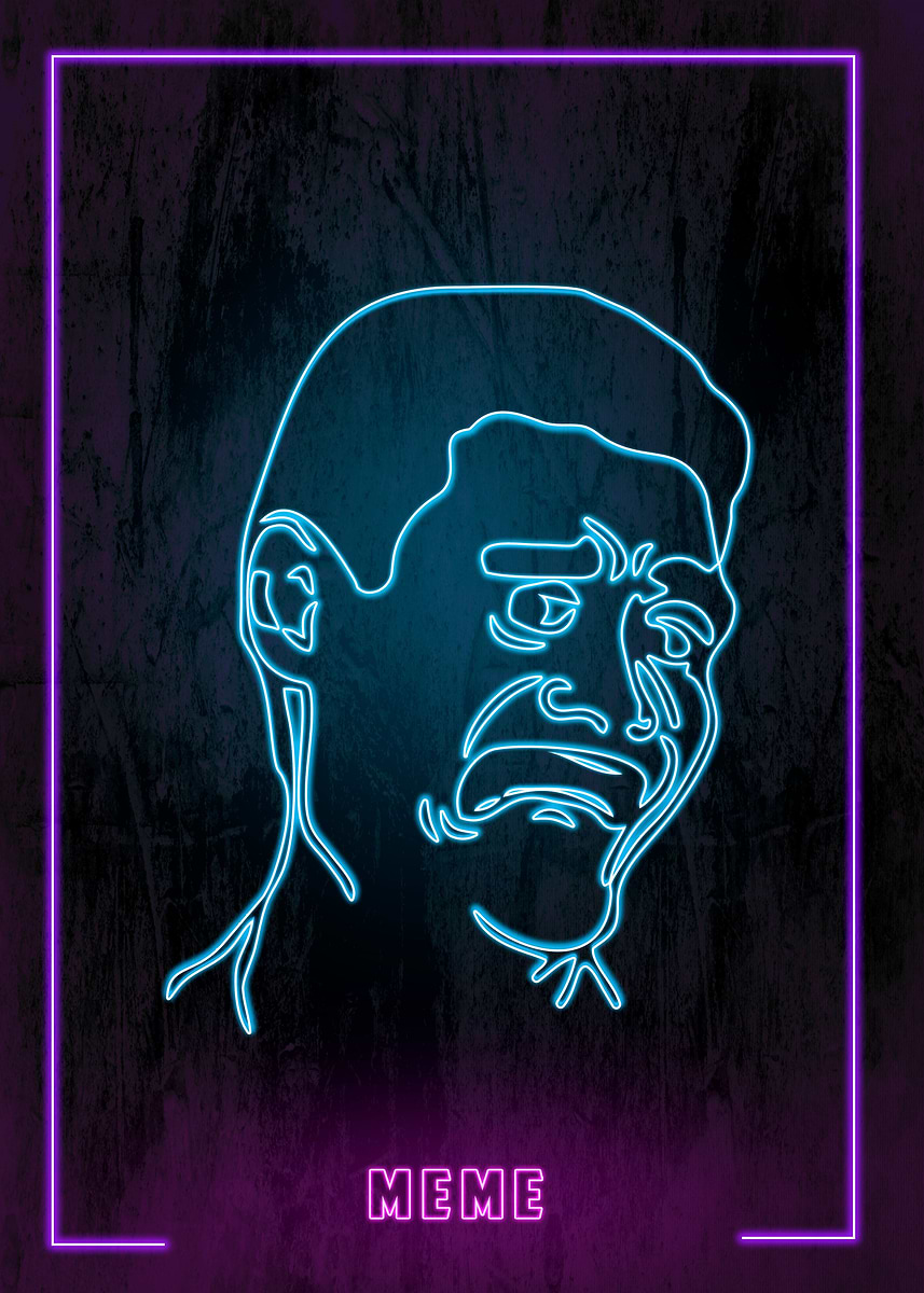 'Funny Meme Face' Poster, picture, metal print, paint by Trending ...