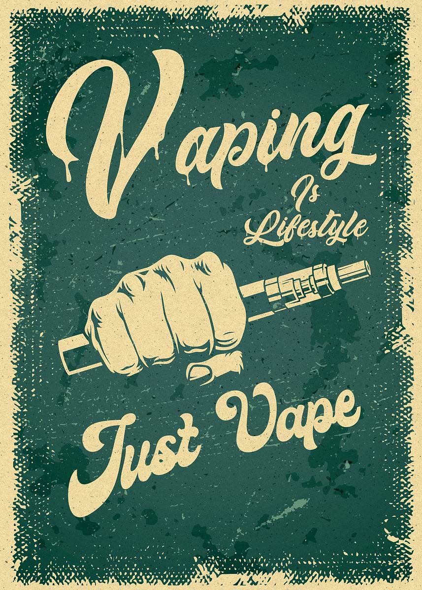 'Vaping' Poster, picture, metal print, paint by Selja Saptorini | Displate