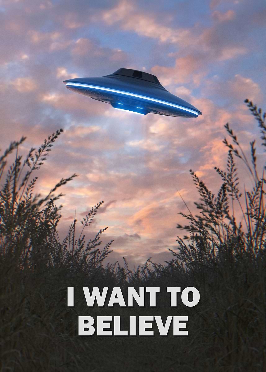 'I Want To Believe' Poster, picture, metal print, paint by Void Seven ...