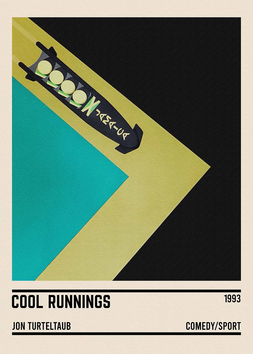 'Cool Runnings Minimalist ' Poster, picture, metal print, paint by ...