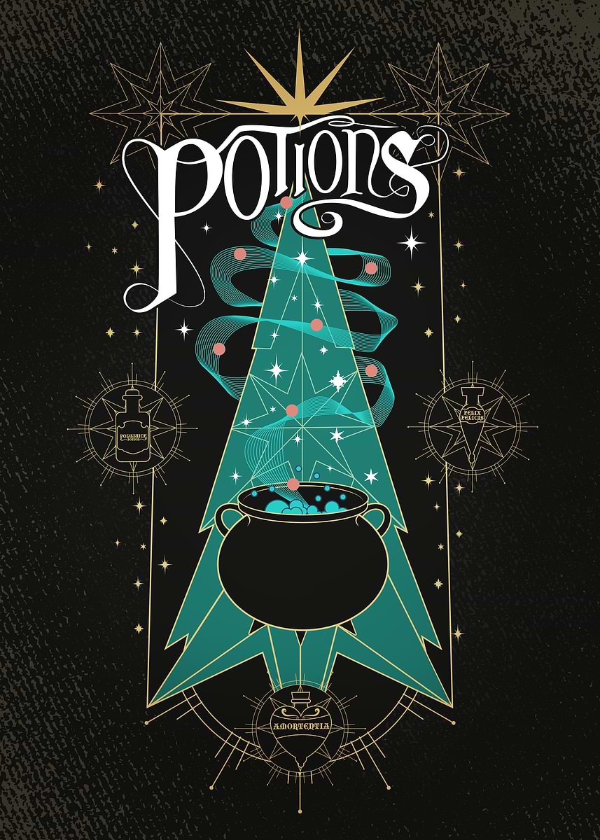 'Festive Potions' Poster, picture, metal print, paint by Wizarding ...