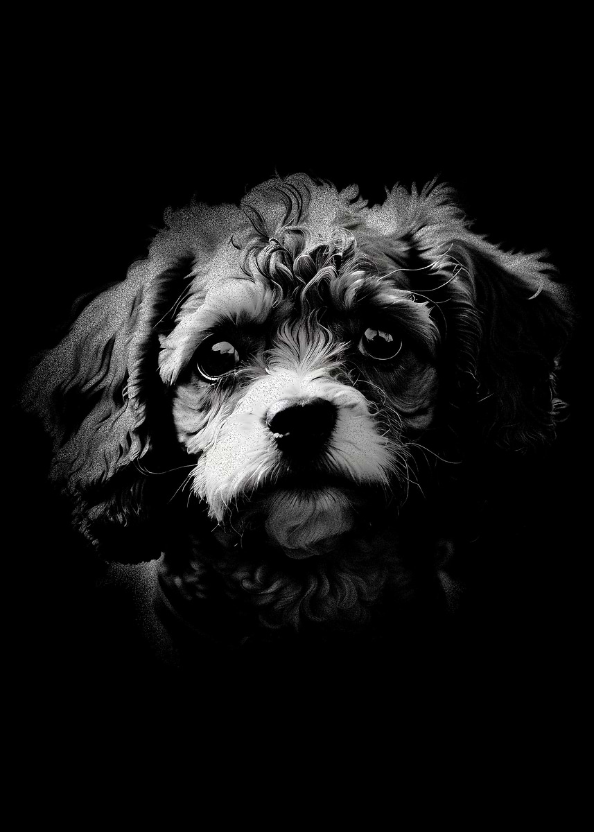 'Realistic Dog Portrait' Poster, picture, metal print, paint by Adam ...