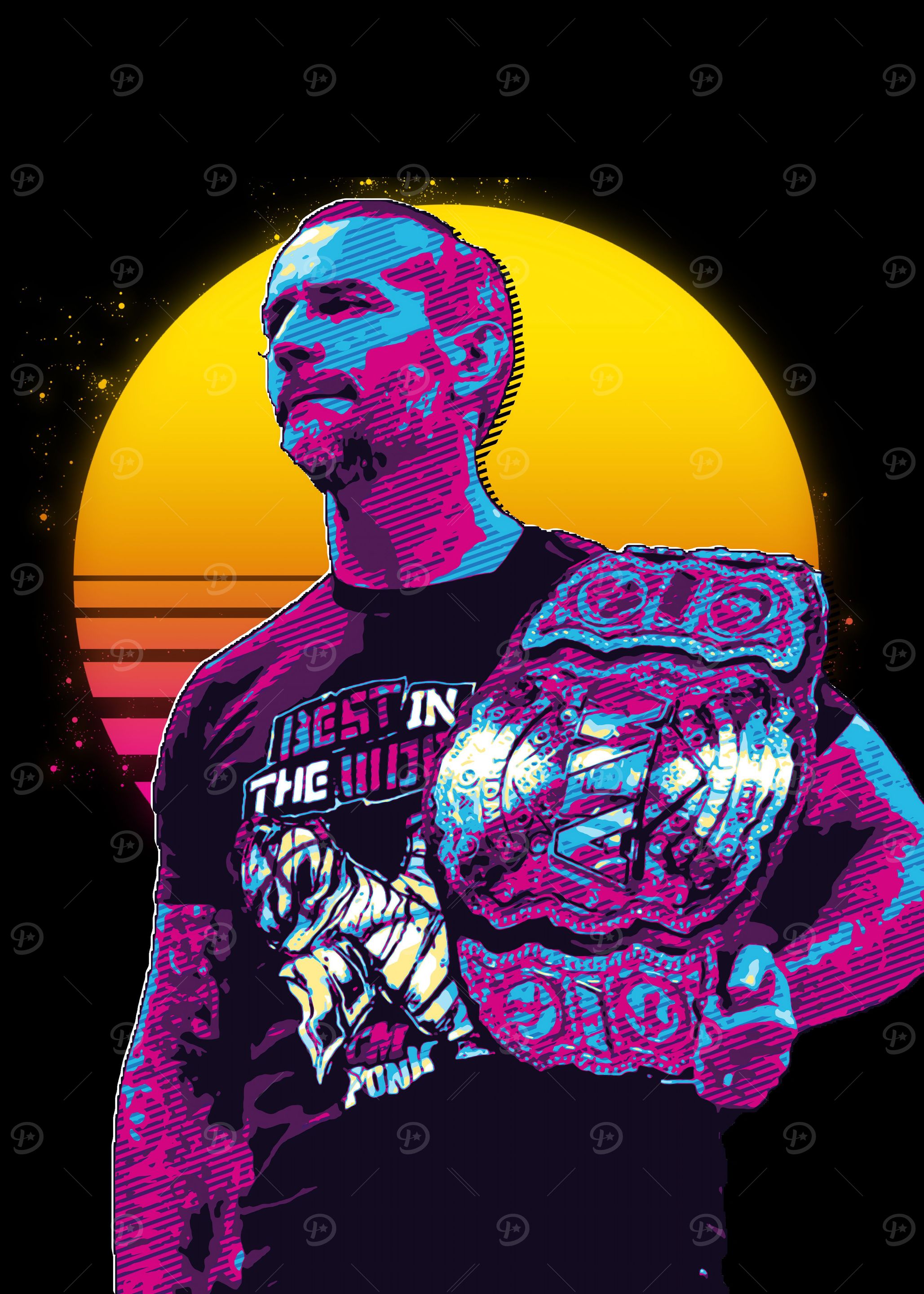 'CM Punk WWE' Poster, picture, metal print, paint by Oizy Production ...