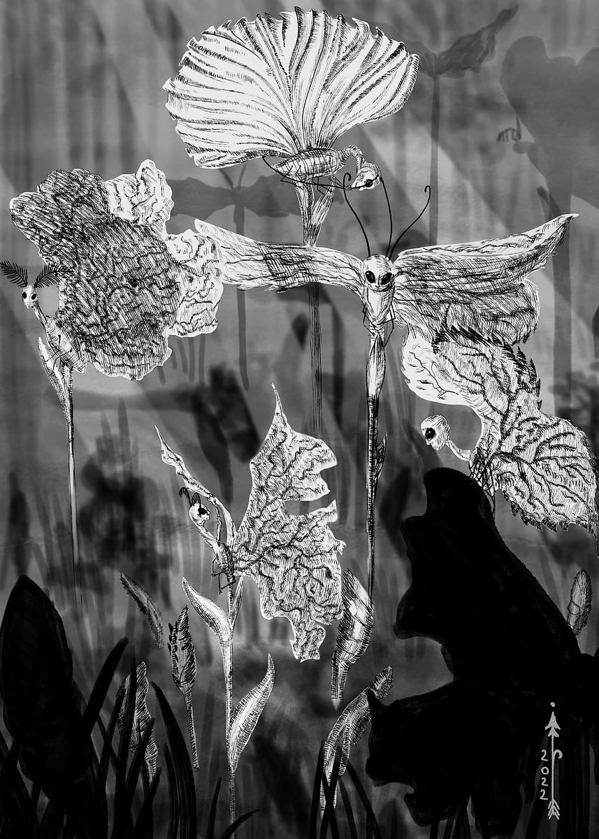 'Menacing Butterflies' Poster, picture, metal print, paint by Irene ...