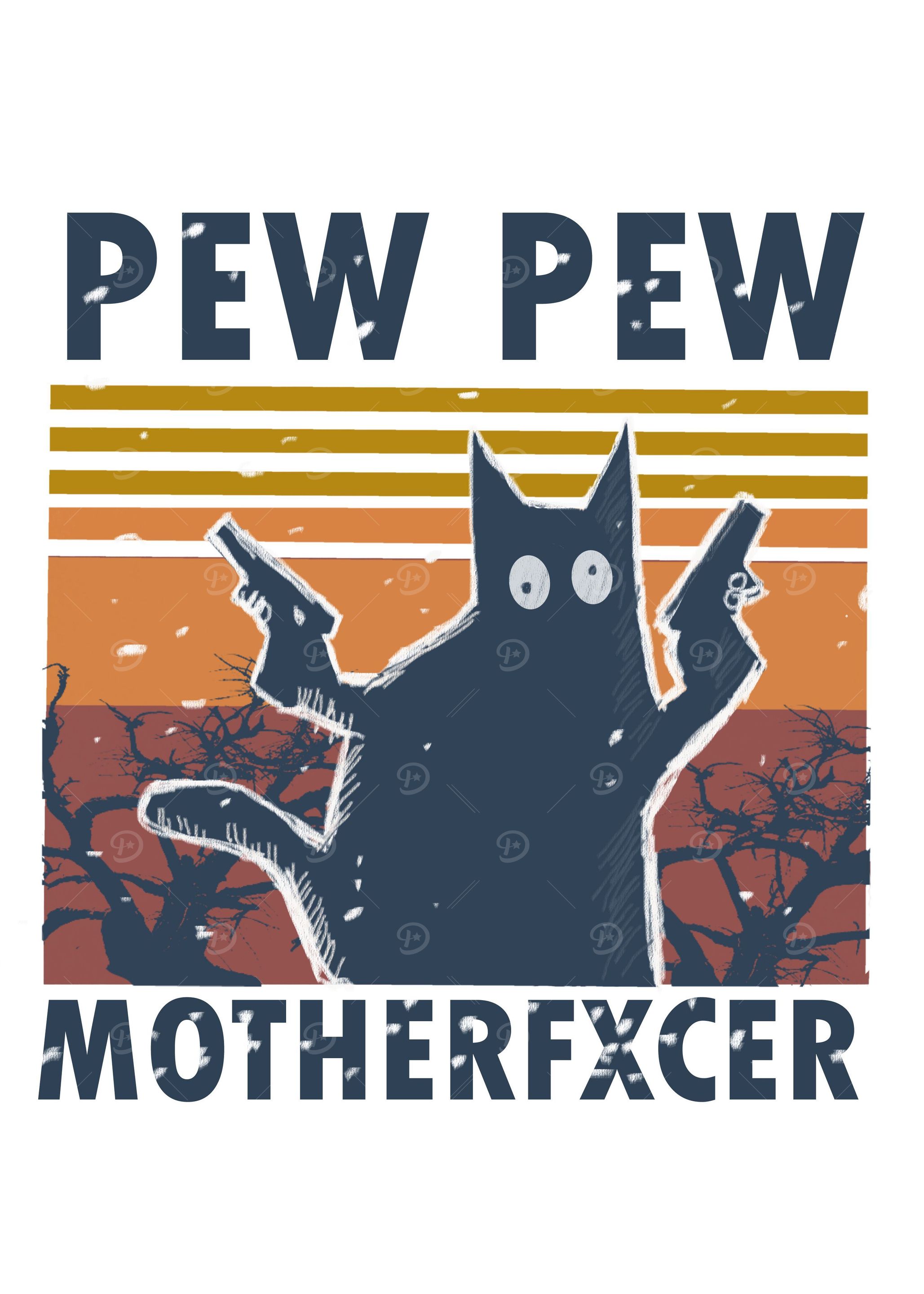 'pew pew cat ' Poster, picture, metal print, paint by wine age | Displate