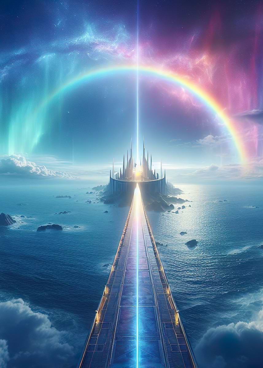 'Asgard Bifrost' Poster, picture, metal print, paint by Ancjo | Displate
