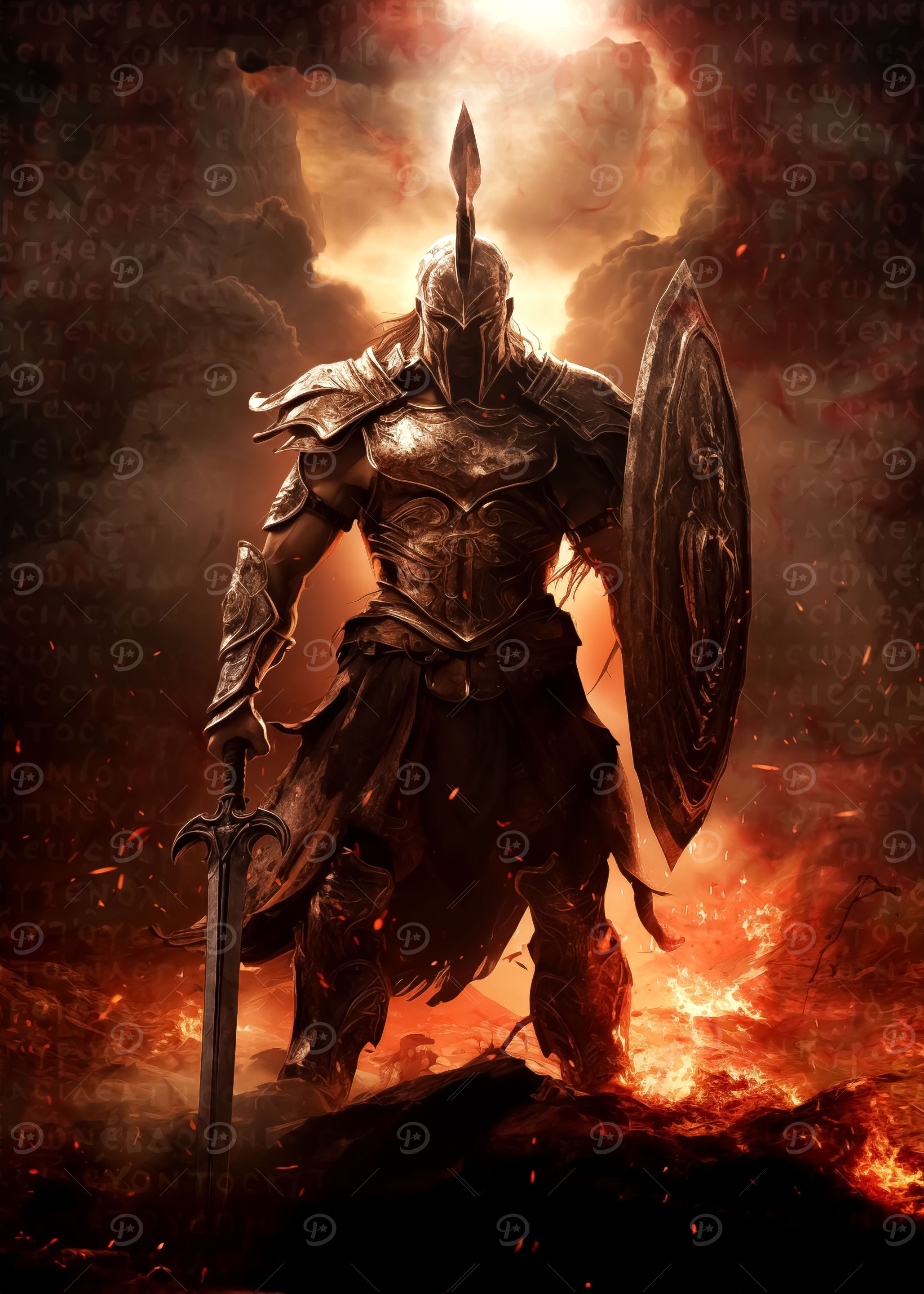 'Ares' Poster, picture, metal print, paint by the Moooh | Displate