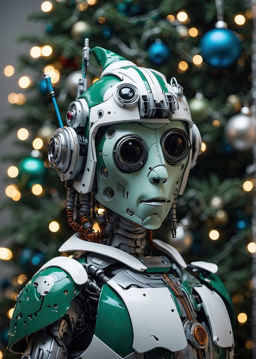 'Futuristic Robot Elf' Poster, picture, metal print, paint by LP Design ...