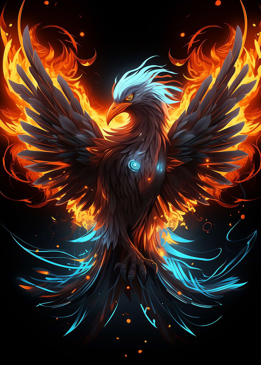 'phoenix nebula' Poster, picture, metal print, paint by AB5 Collections ...