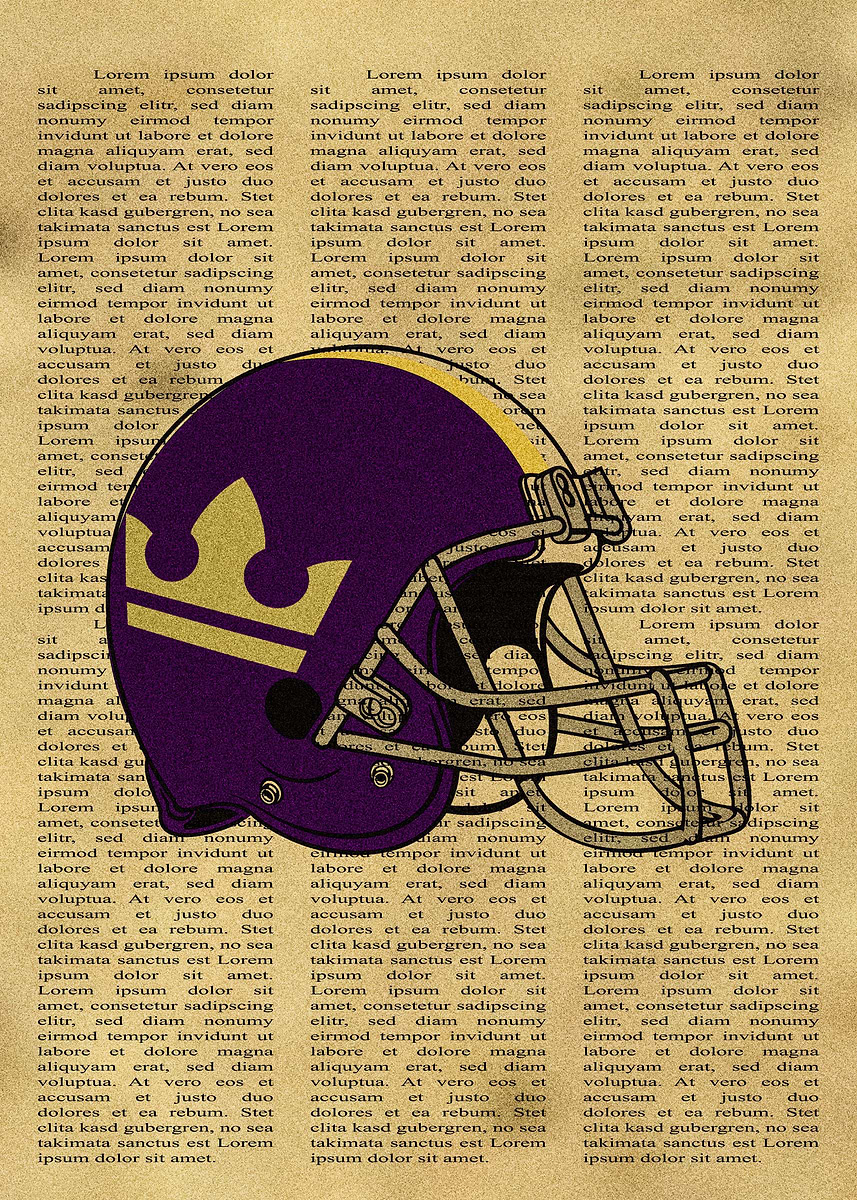 'Atlanta Legends Helmet' Poster, picture, metal print, paint by Jamie ...